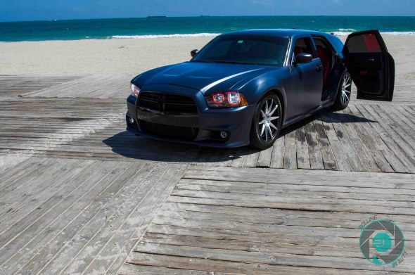 DodgeMagnumMatteBlue2010_20inchXOSydney252_BrushedBlackMilled-8 | Leale ...